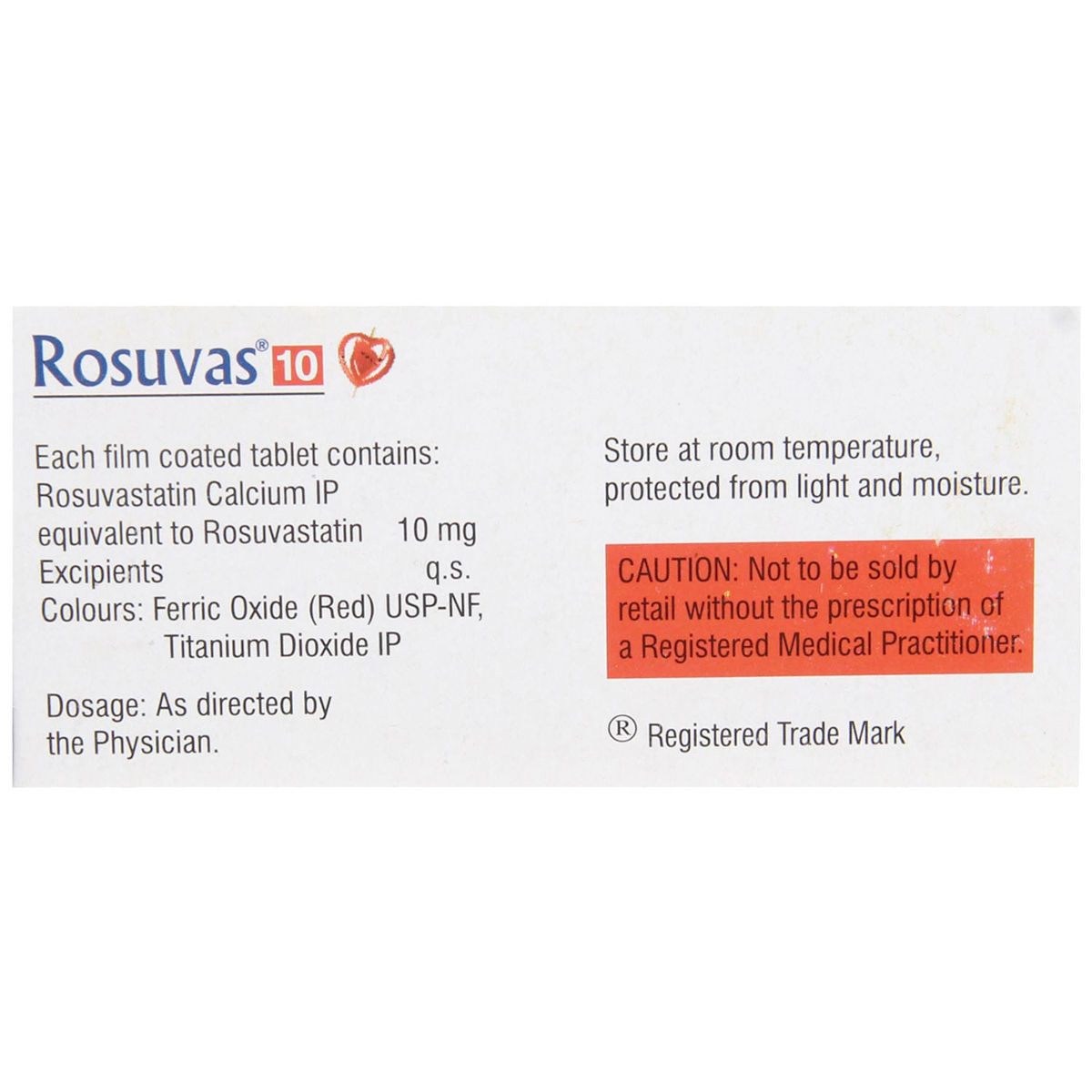 Rosuvas 10 Tablet | Uses, Side Effects, Price | Apollo Pharmacy