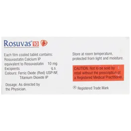 Rosuvas 10 Tablet | Uses, Side Effects, Price | Apollo Pharmacy