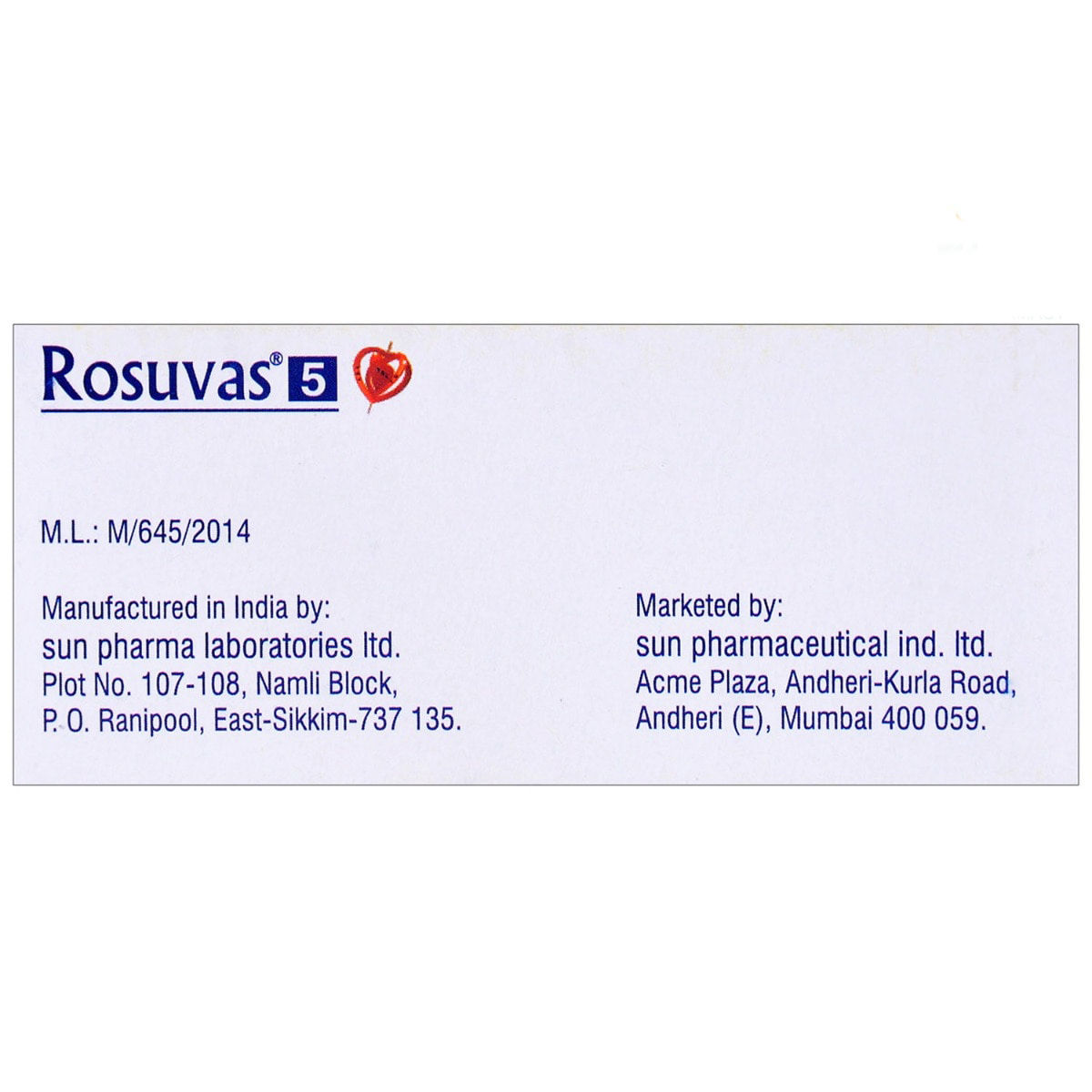 Rosuvas 5 Tablet | Uses, Side Effects, Price | Apollo Pharmacy