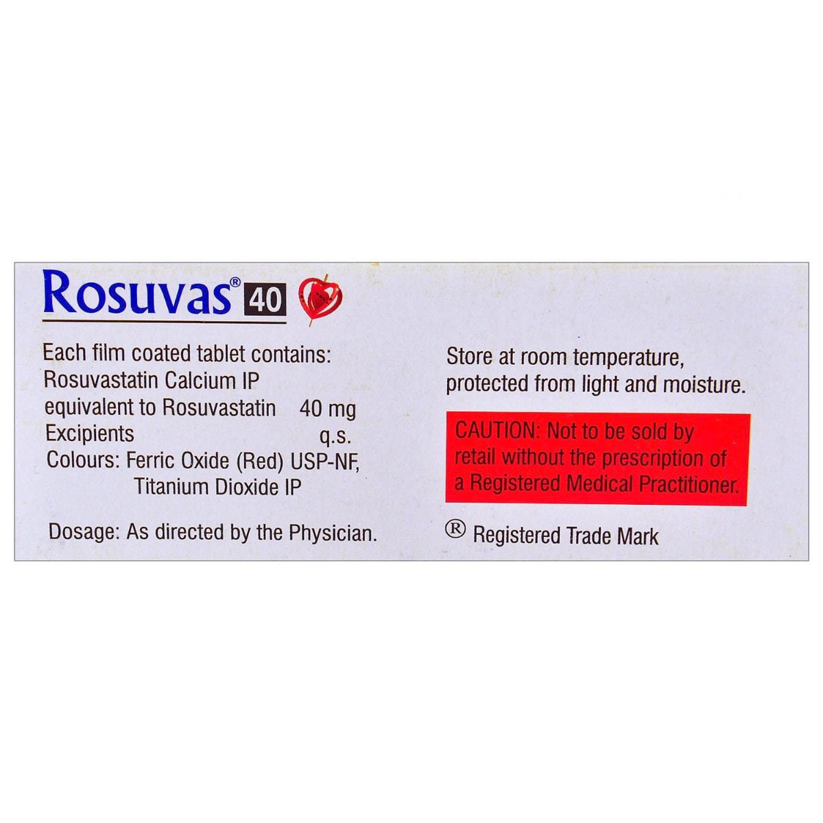 Rosuvas 40 Tablet | Uses, Side Effects, Price | Apollo Pharmacy