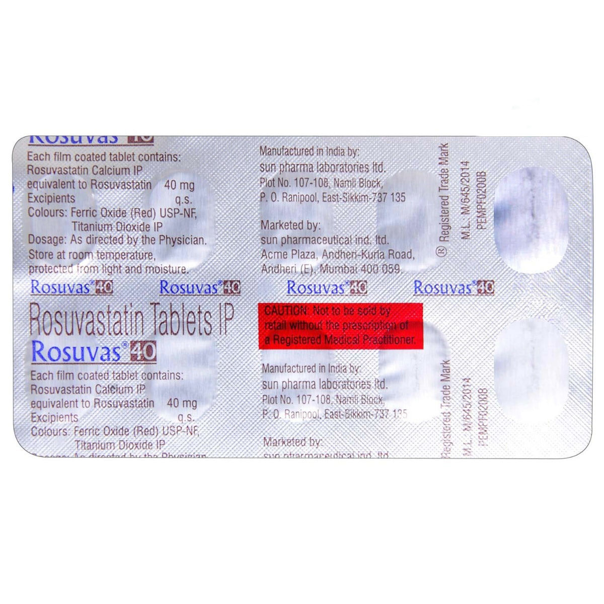 Rosuvas 40 Tablet | Uses, Side Effects, Price | Apollo Pharmacy