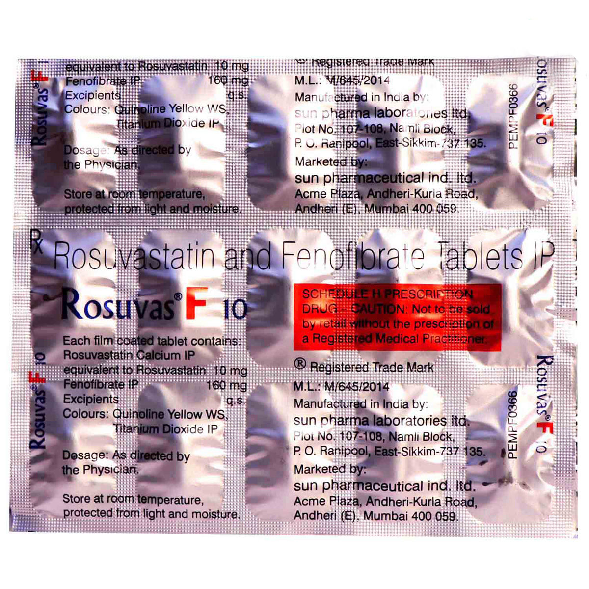 Rosuvas F 10 Tablet | Uses, Side Effects, Price | Apollo Pharmacy