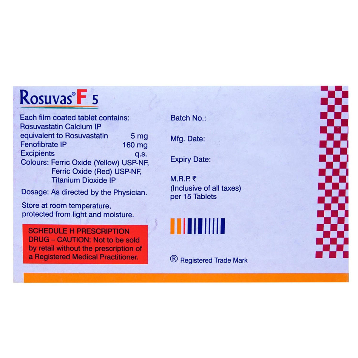 Rosuvas F 5 Tablet | Uses, Side Effects, Price | Apollo Pharmacy