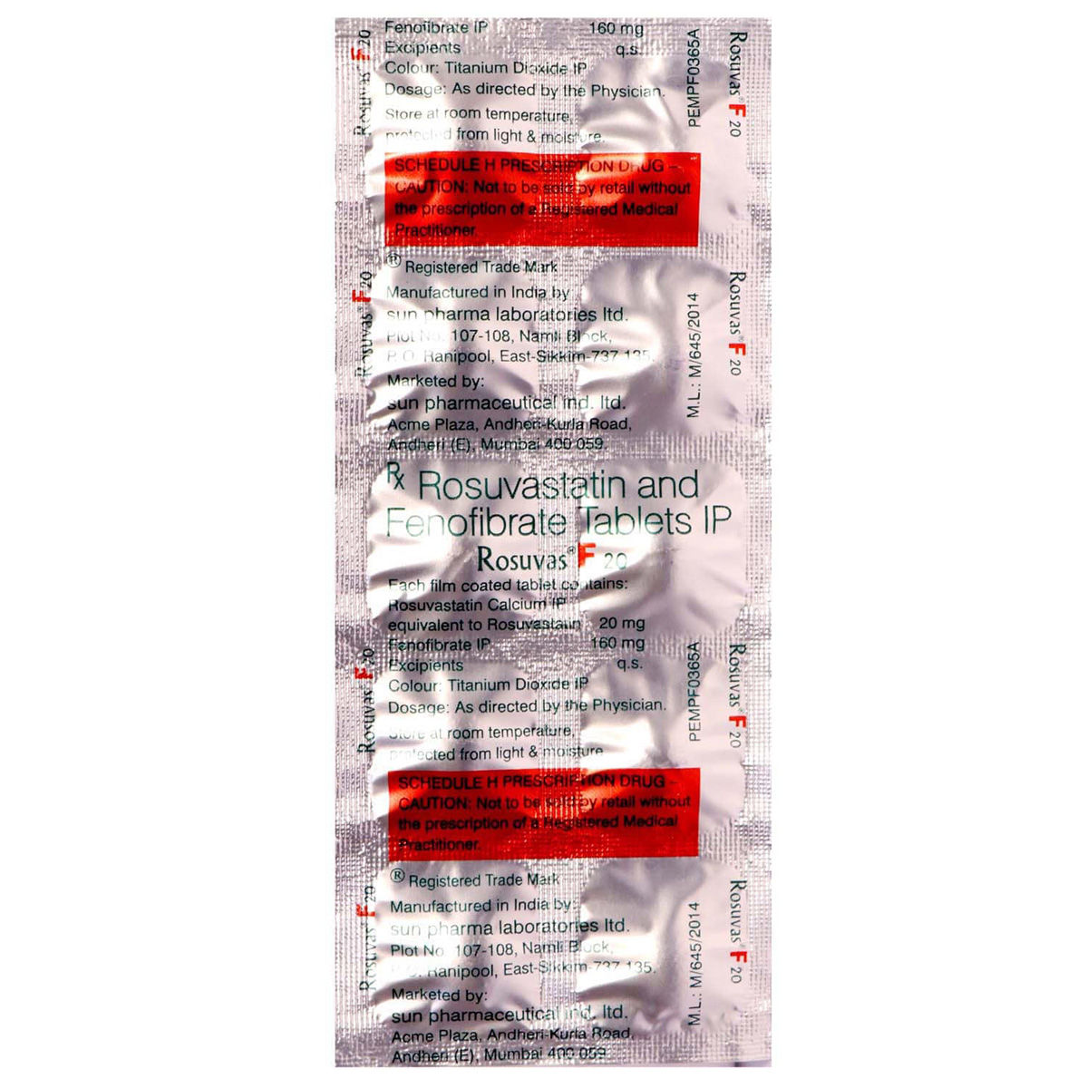 Rosuvas F 20 Tablet 10's Price, Uses, Side Effects, Composition ...