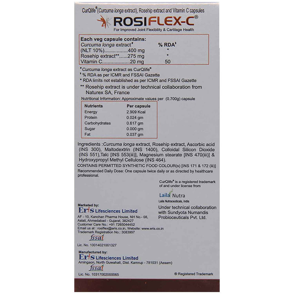 Rosiflex-C Capsule 20's Price, Uses, Side Effects, Composition - Apollo ...