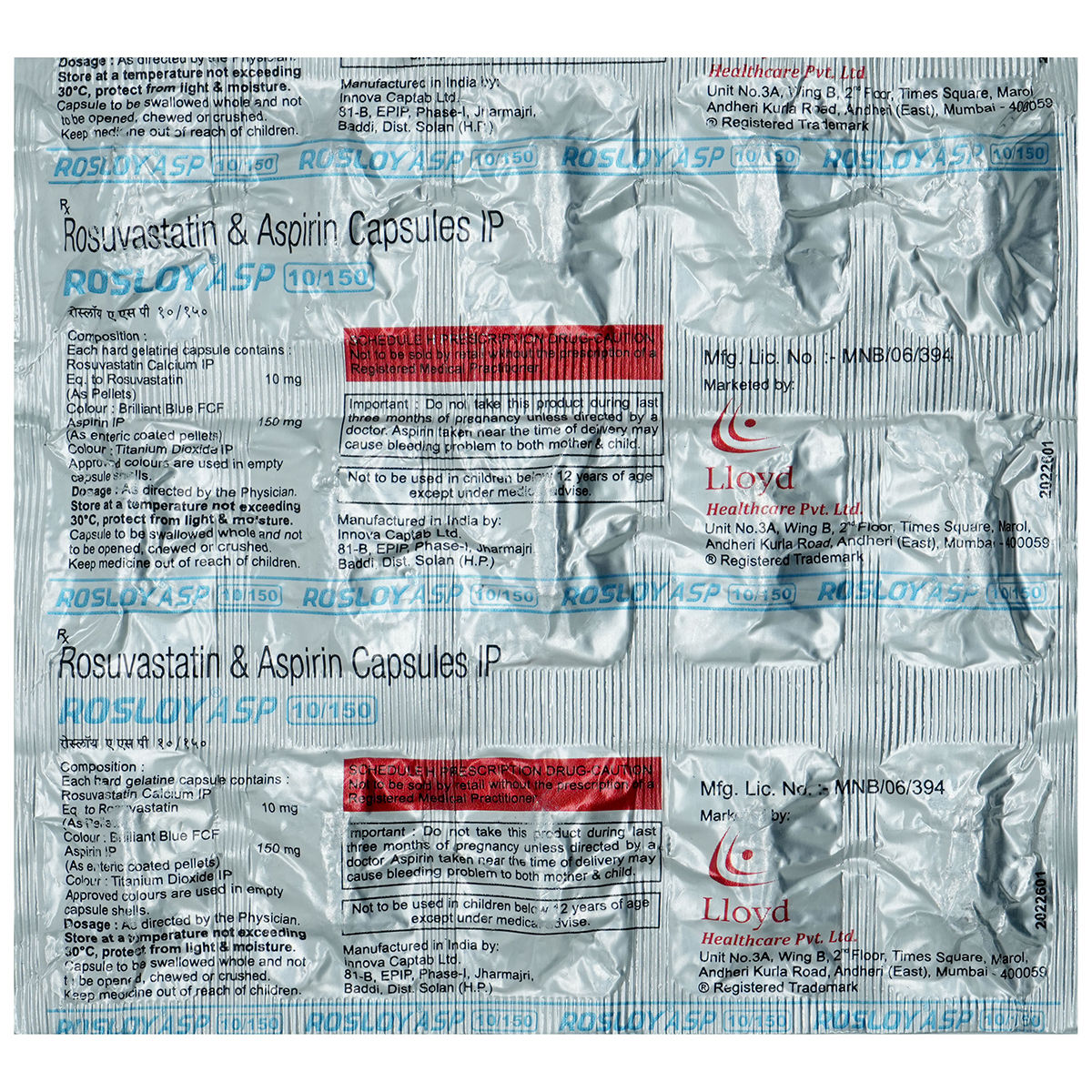 Rosloy ASP 10/150 Capsule | Uses, Side Effects, Price | Apollo Pharmacy