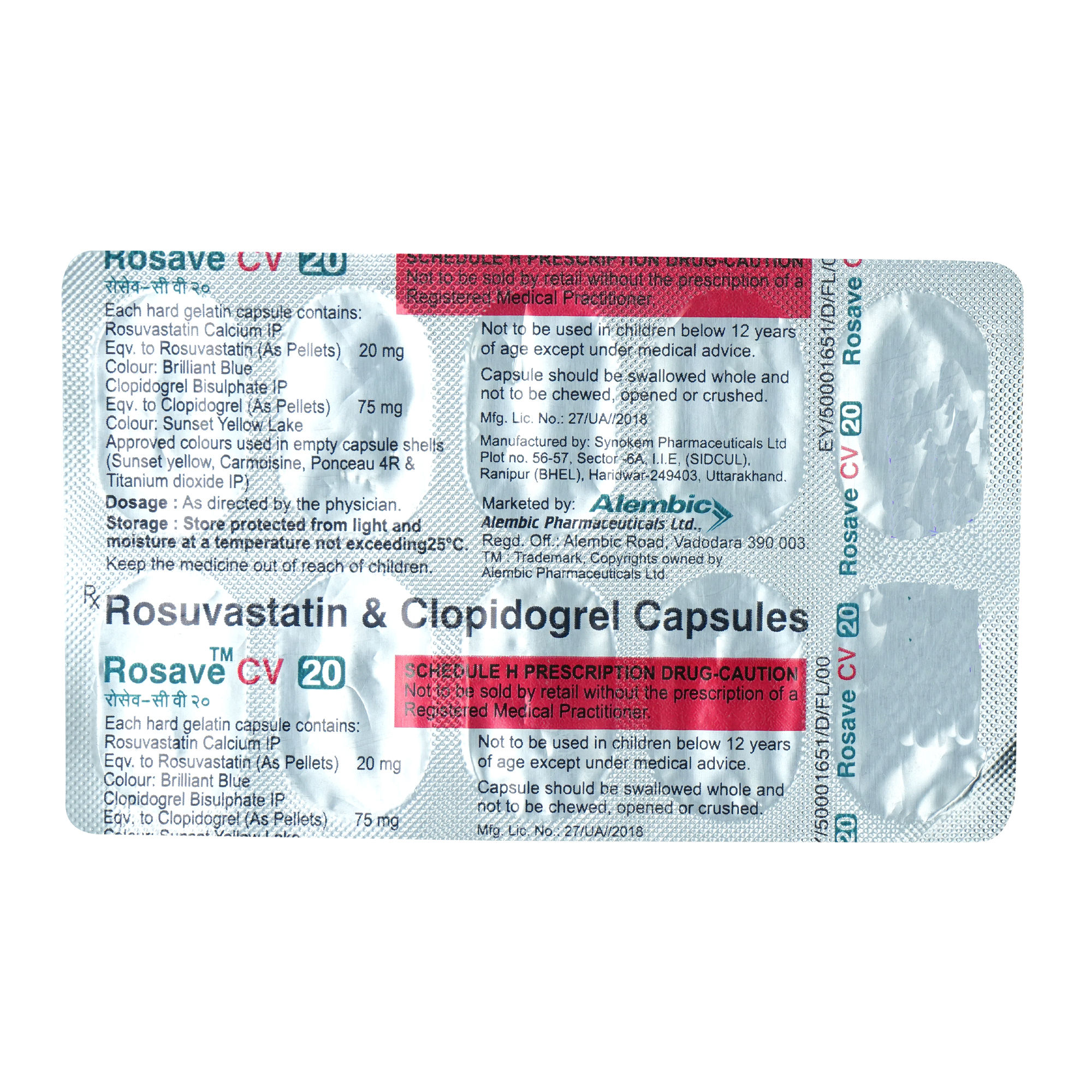 Rosave Cv 20mg Capsule 10's Price, Uses, Side Effects, Composition ...