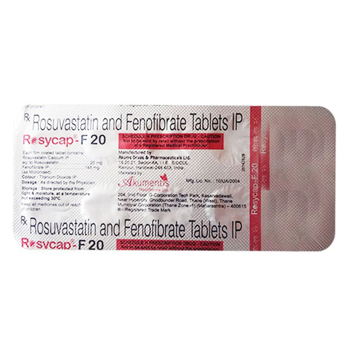 Rosycap-F 20Mg Tablet | Uses, Side Effects, Price | Apollo Pharmacy