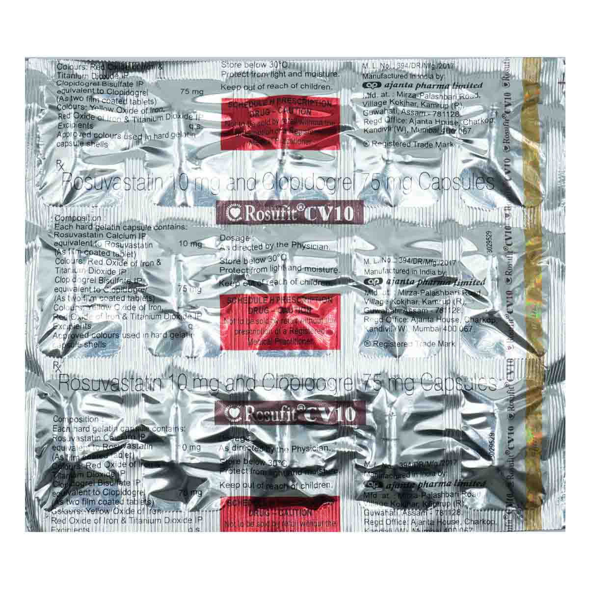 Rosufit CV 10 Capsule 15's Price, Uses, Side Effects, Composition ...