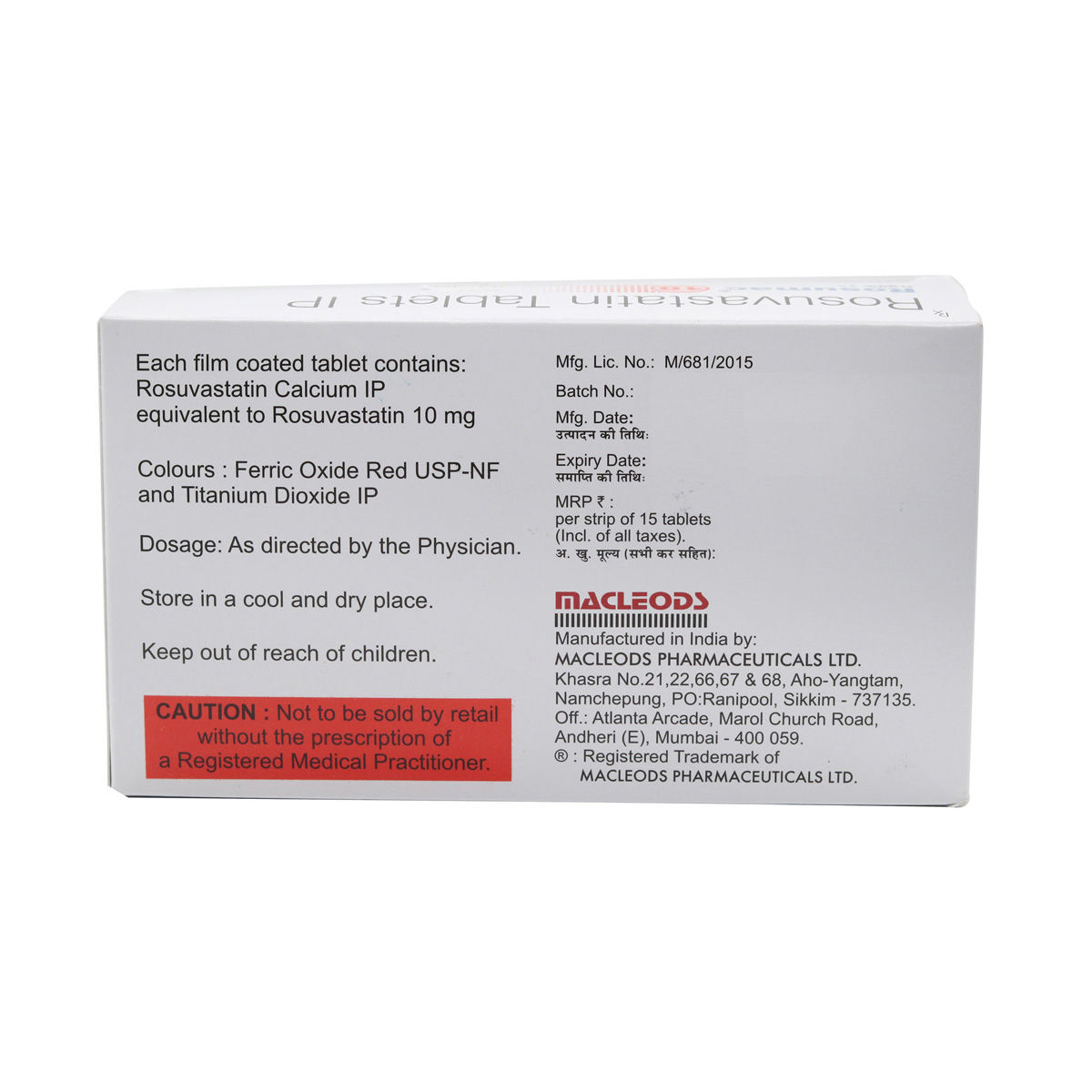 Rosumac 10 Tablets | Uses, Side Effects, Price | Apollo Pharmacy