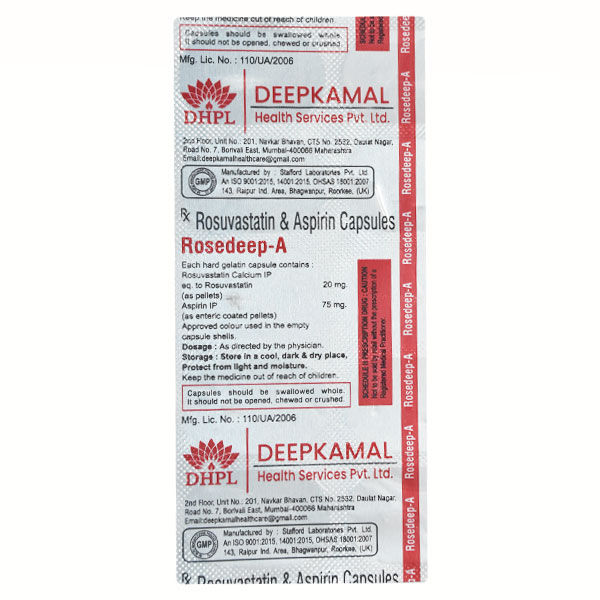 Rosedeep A 20/75mg Capsule | Uses, Side Effects, Price | Apollo Pharmacy