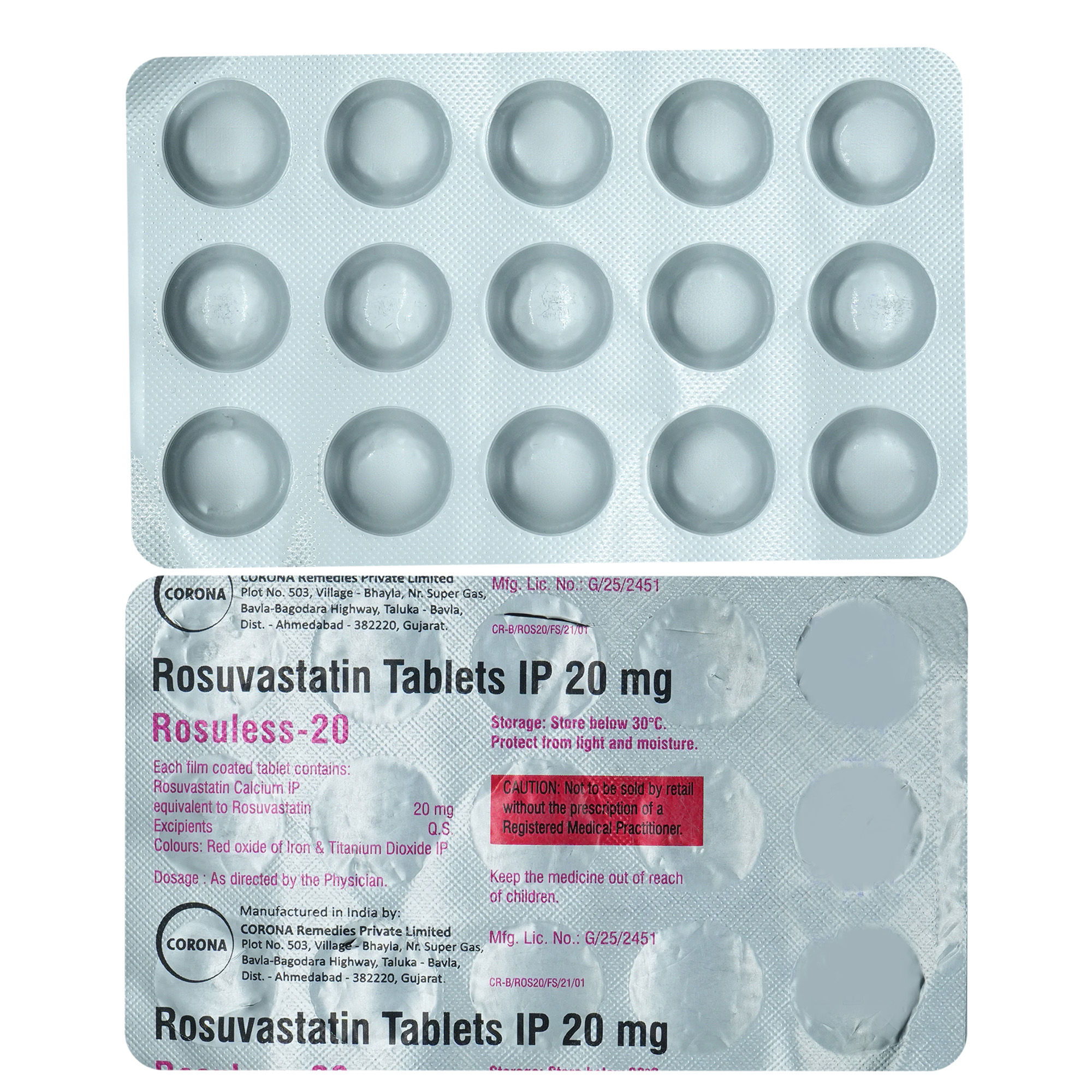 Rosuless-20 Tablet | Uses, Side Effects, Price | Apollo Pharmacy