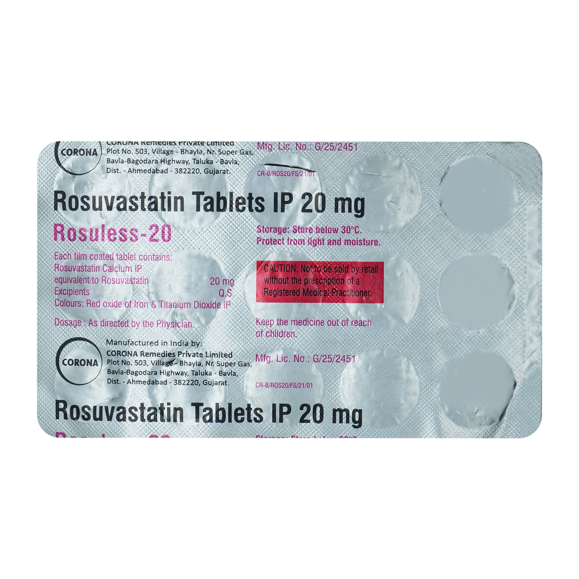 Rosuless-20 Tablet 15's Price, Uses, Side Effects, Composition - Apollo ...