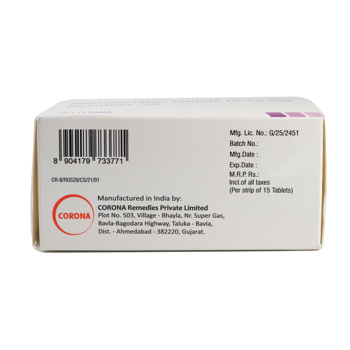 Rosuless-20 Tablet 15's Price, Uses, Side Effects, Composition - Apollo ...