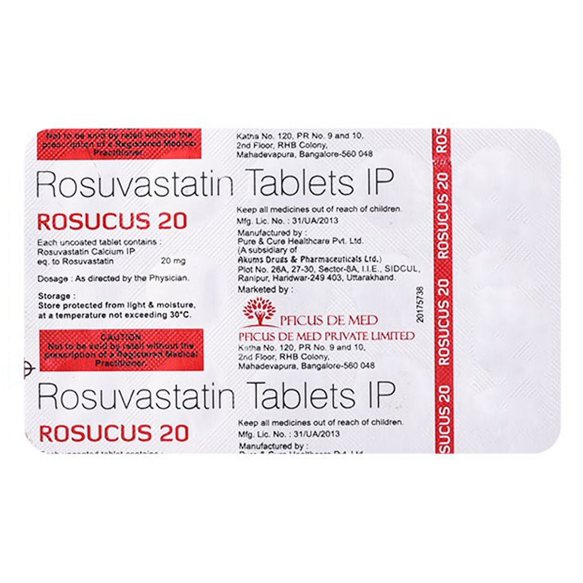 Rosucus 20 mg Tablet | Uses, Side Effects, Price | Apollo Pharmacy