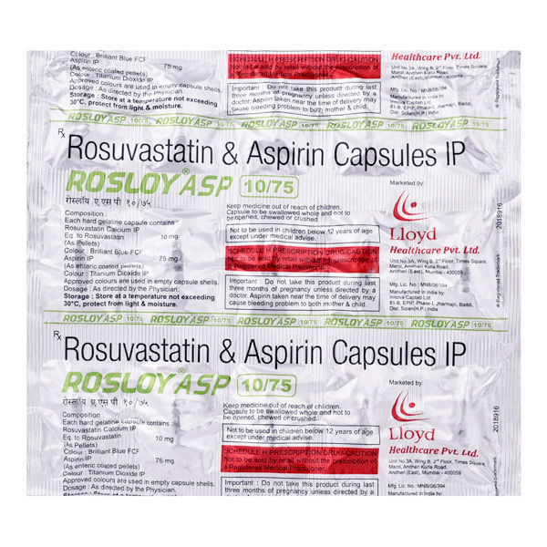 Rosloy ASP 10/75 Capsule | Uses, Side Effects, Price | Apollo Pharmacy