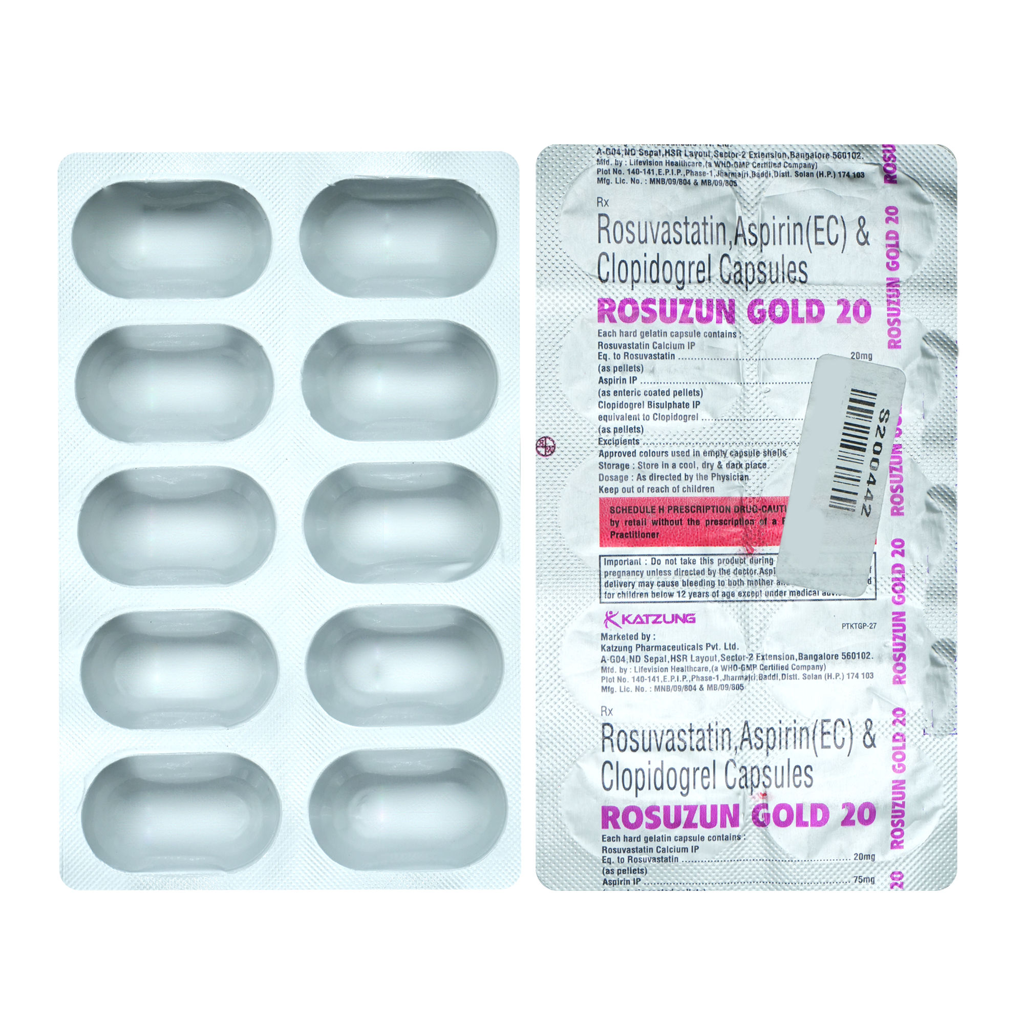 Rosuzun Gold 20 Capsule | Uses, Side Effects, Price | Apollo Pharmacy