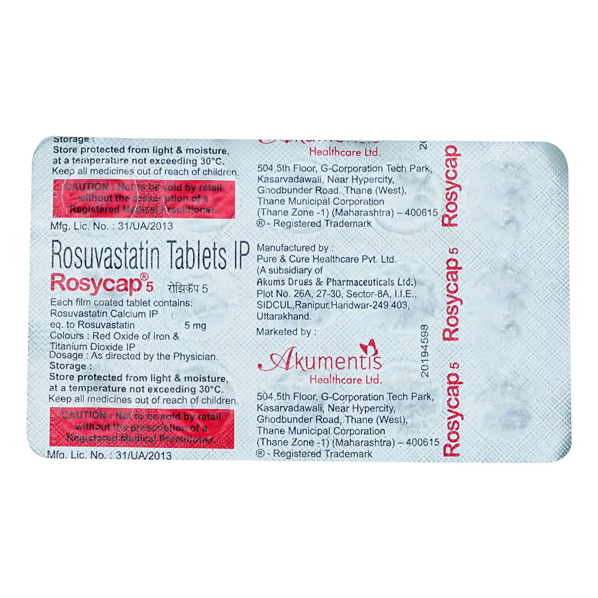 Rosycap 5 Tablet | Uses, Side Effects, Price | Apollo Pharmacy