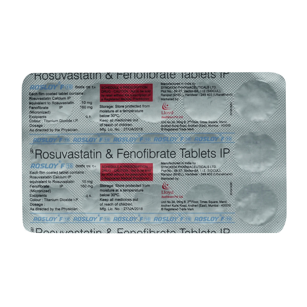 Rosloy F 10 Tablet | Uses, Side Effects, Price | Apollo Pharmacy