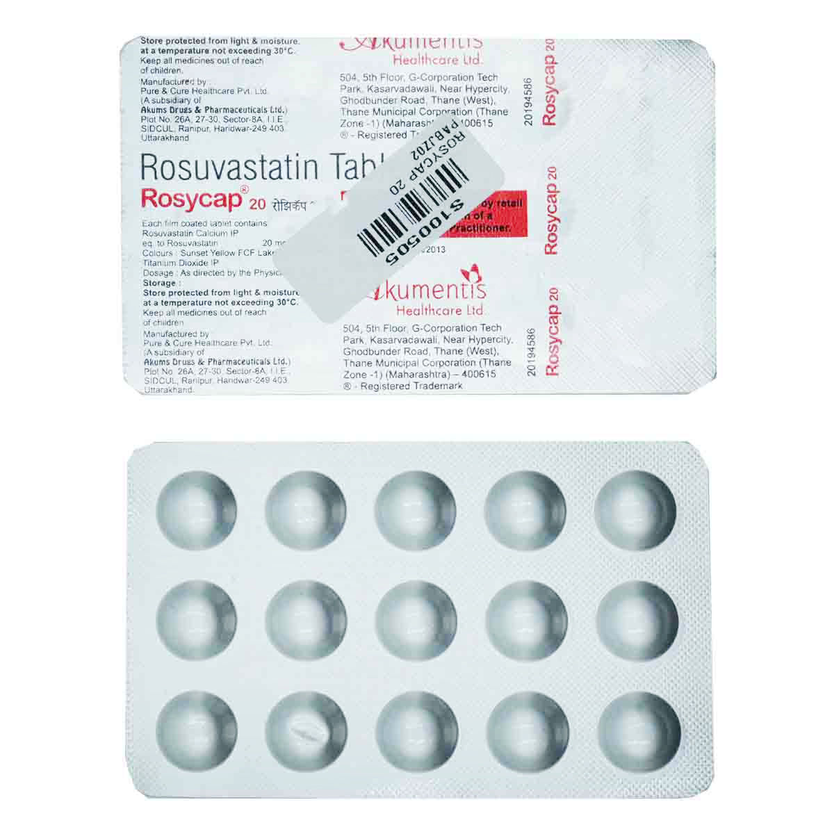 Rosycap 20 mg Tablet | Uses, Side Effects, Price | Apollo Pharmacy