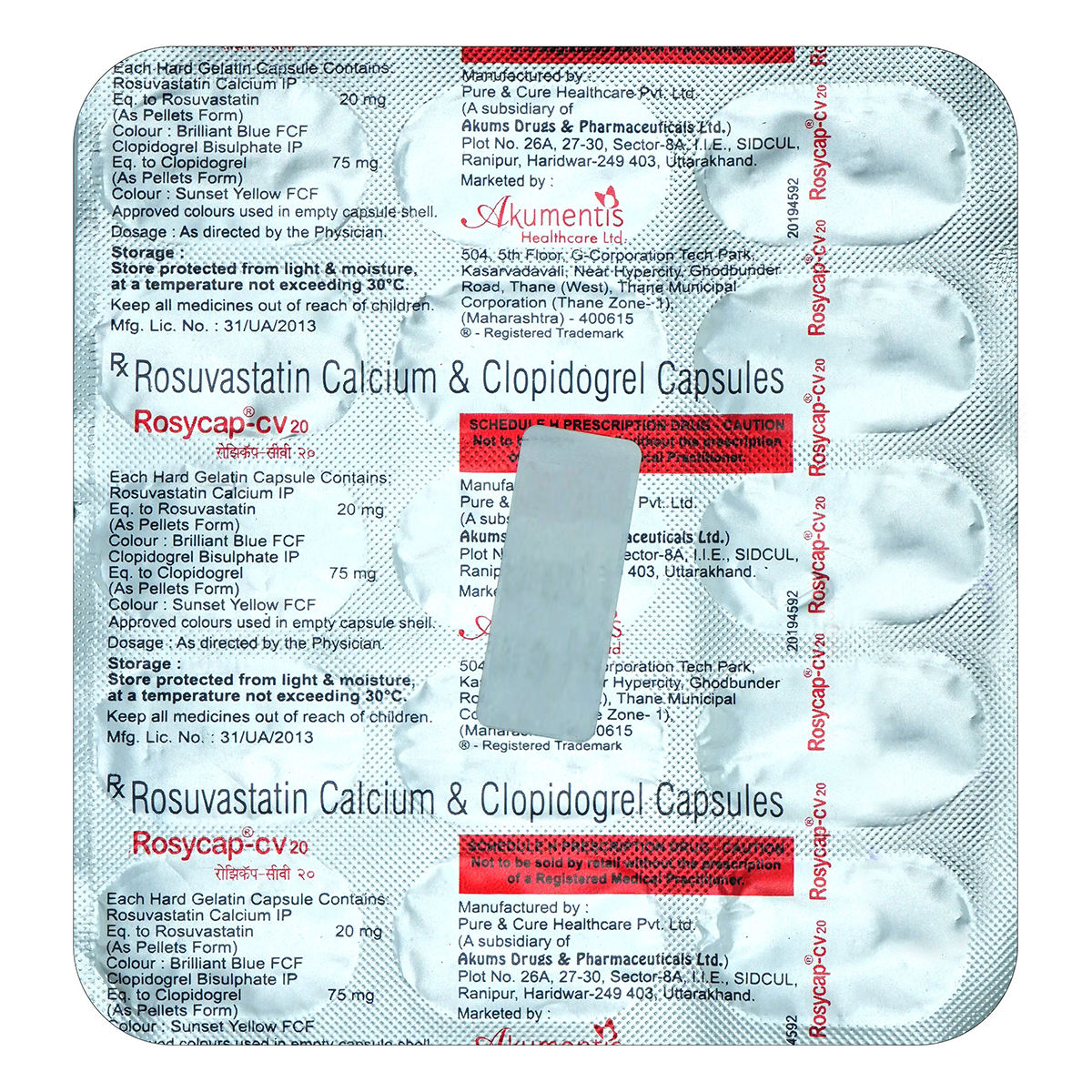 Rosycap-CV 20 mg Capsule | Uses, Side Effects, Price | Apollo Pharmacy