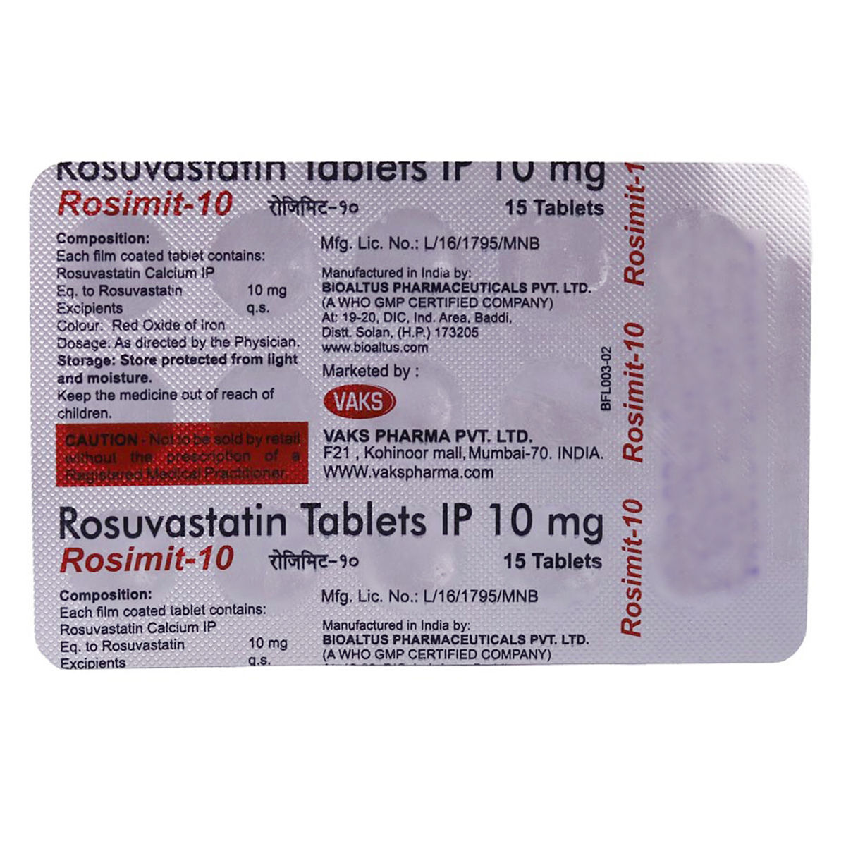 Rosimit-10 Tablet 15's Price, Uses, Side Effects, Composition - Apollo ...