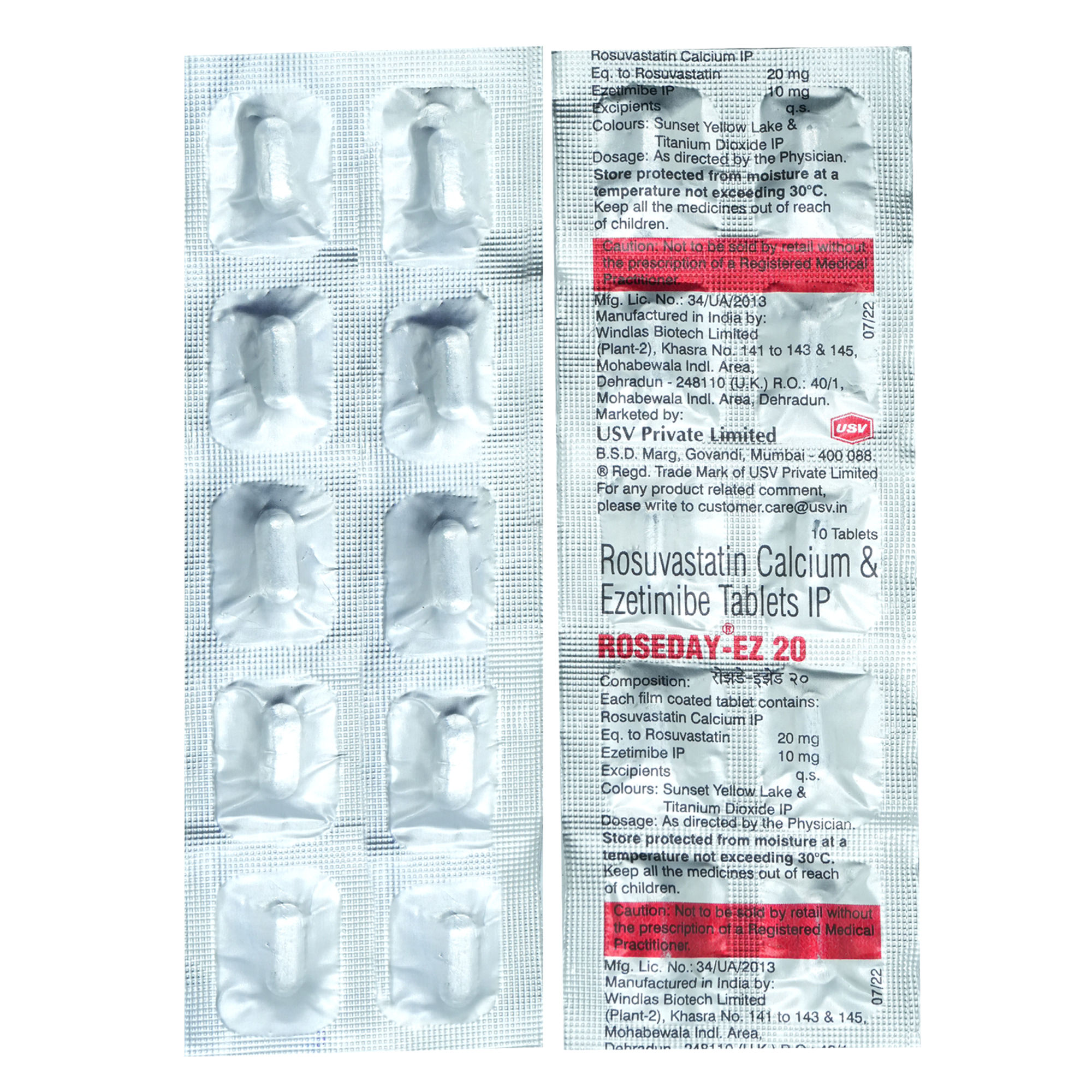 Roseday-EZ 20 Tablet | Uses, Side Effects, Price | Apollo Pharmacy