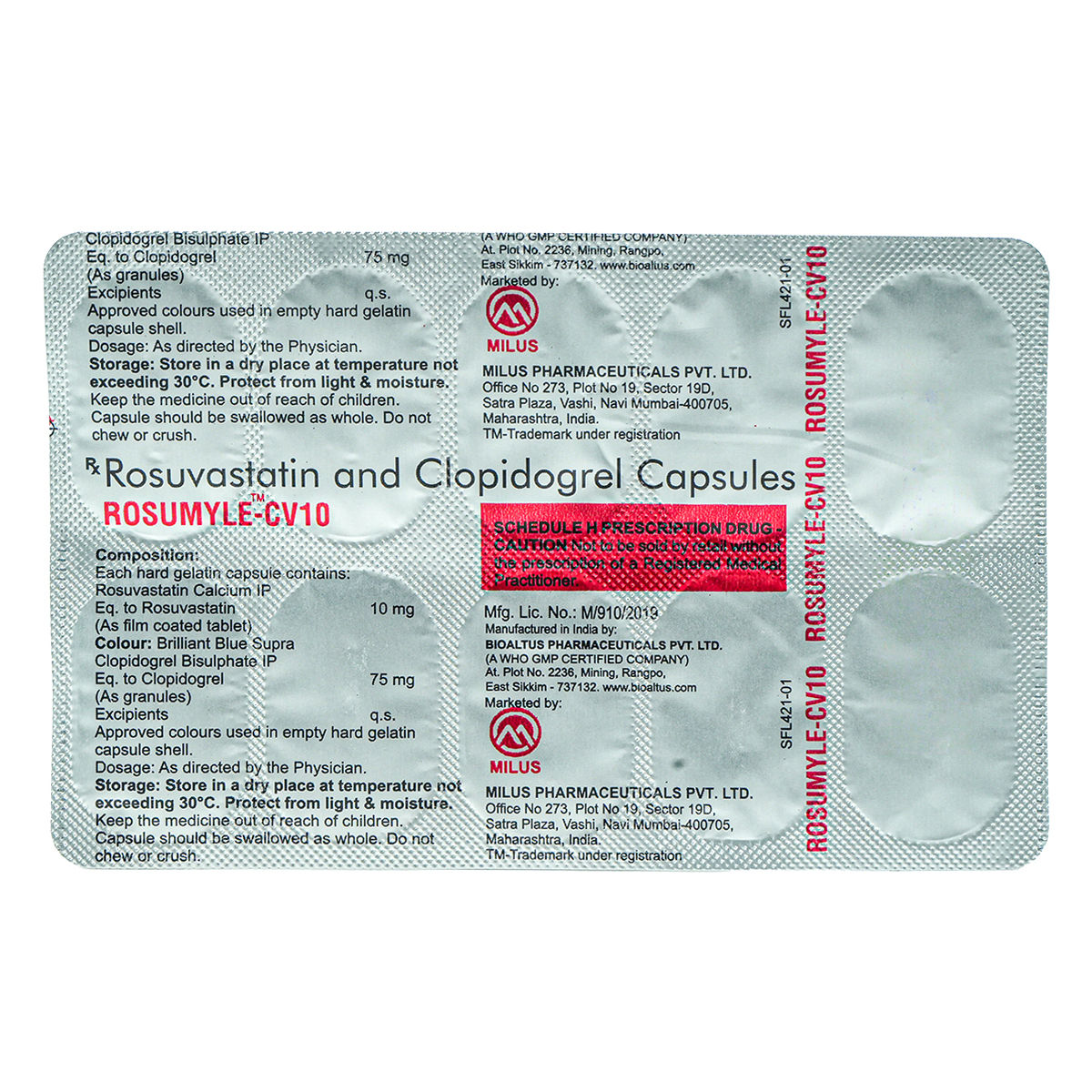 Rosumyle-CV 10 Capsule 10's Price, Uses, Side Effects, Composition ...
