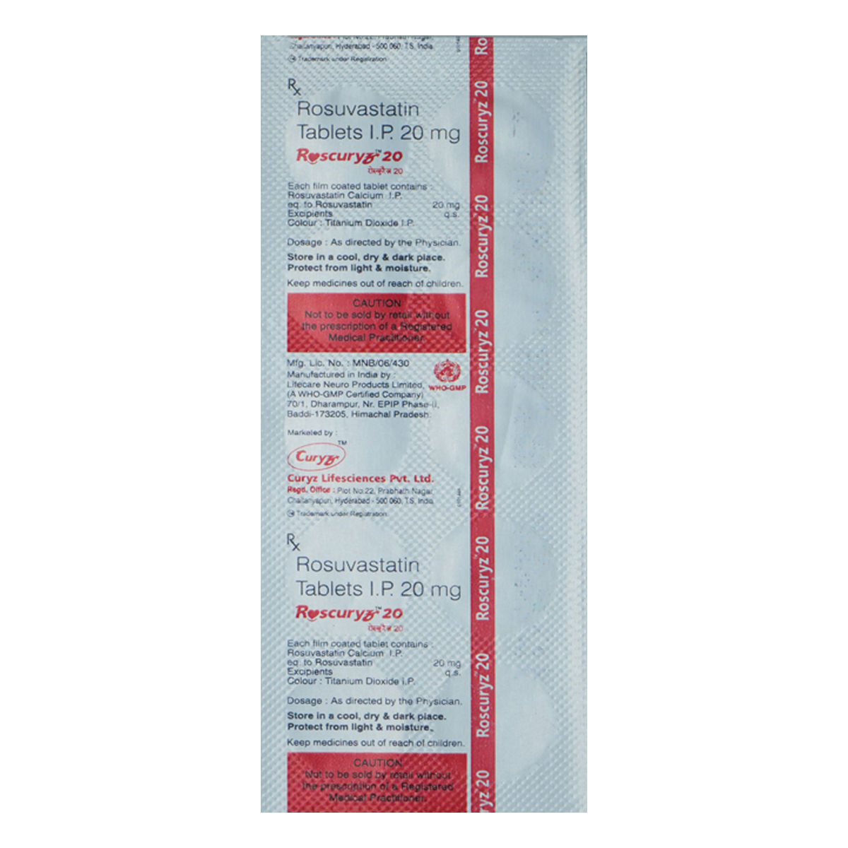 Roscuryz 20 Tablet | Uses, Side Effects, Price | Apollo Pharmacy