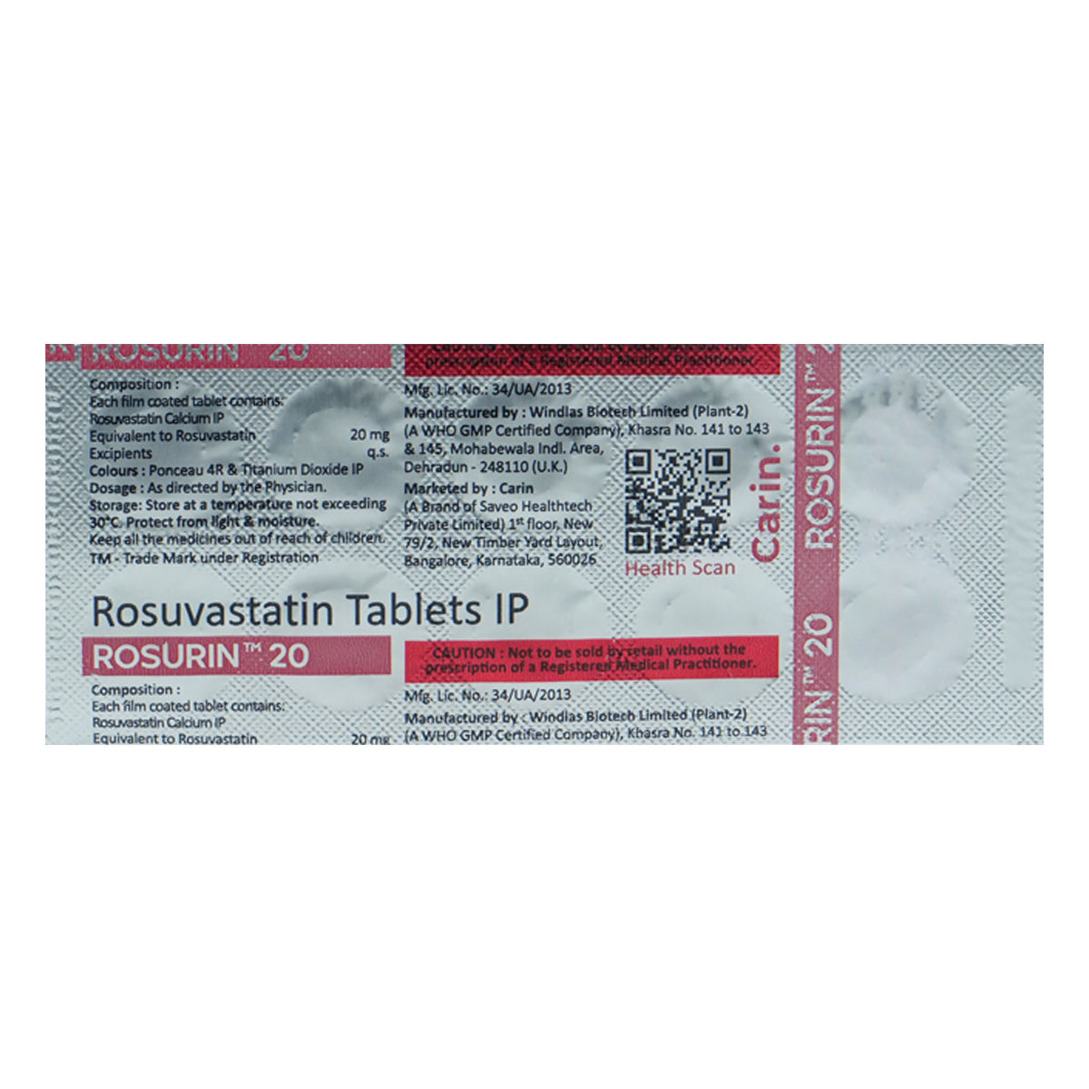 Rosurin 20 Tablet | Uses, Side Effects, Price | Apollo Pharmacy