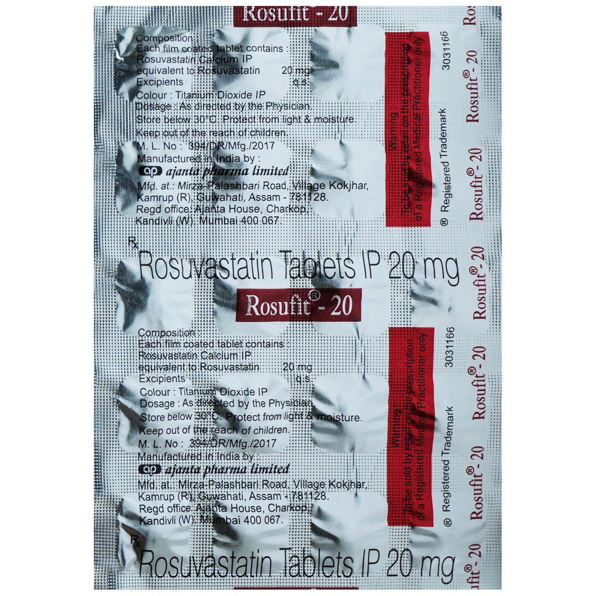 Rosufit-20 Tablet 20's | Uses, Side Effects, Price | Apollo Pharmacy