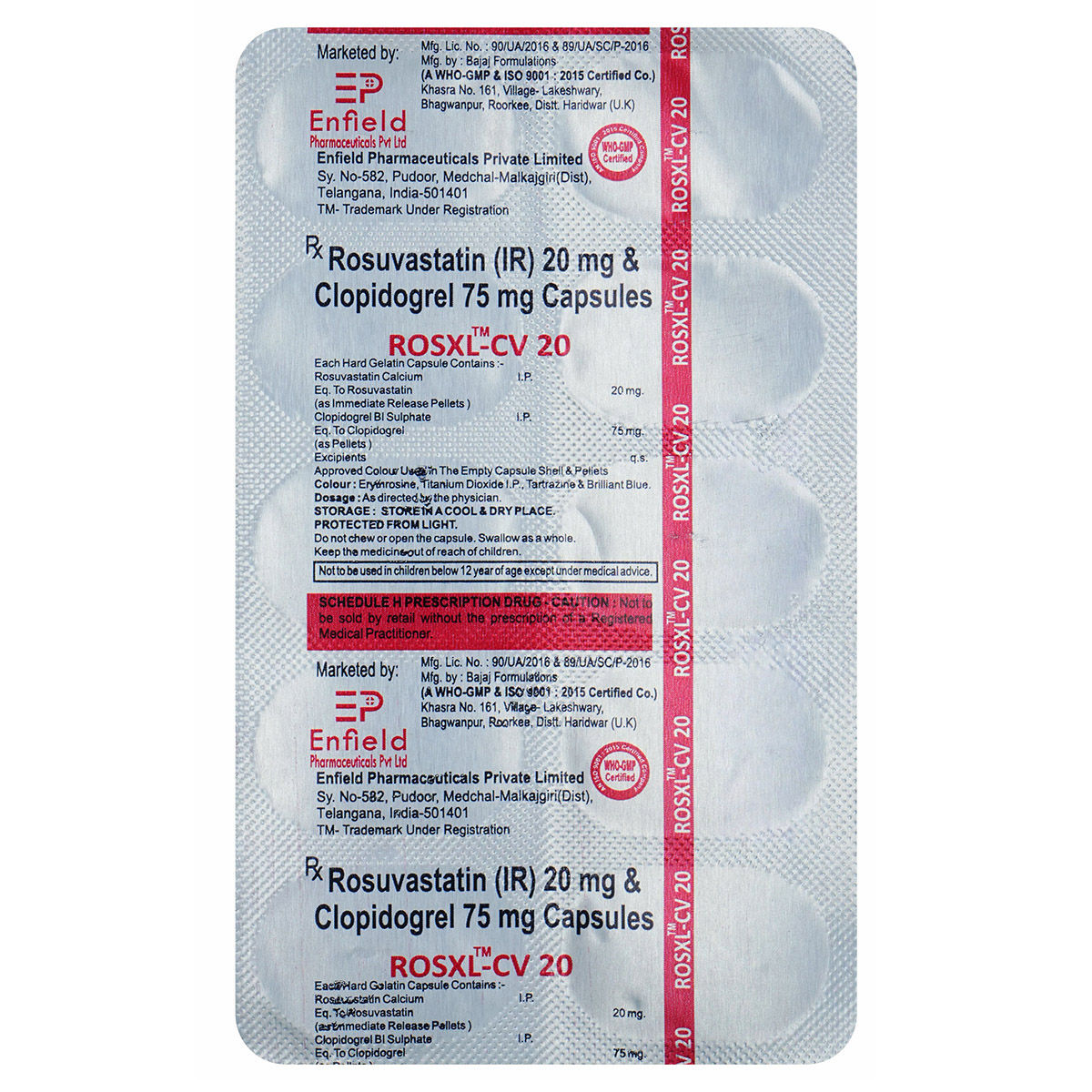 Rosxl-CV 20 Capsule 10's | Uses, Side Effects, Price | Apollo Pharmacy
