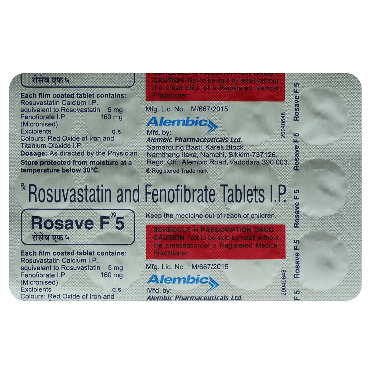 Rosave F 5 Tablet 15's | Uses, Side Effects, Price | Apollo Pharmacy