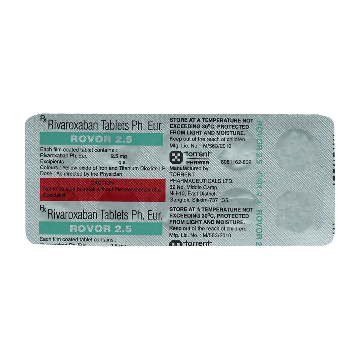 Rovor 2.5 Tablet | Uses, Side Effects, Price | Apollo Pharmacy