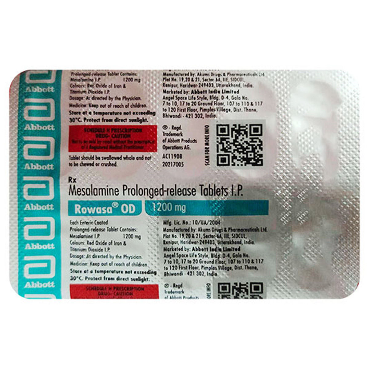 Rowasa OD 1200 Tablet | Uses, Side Effects, Price | Apollo Pharmacy