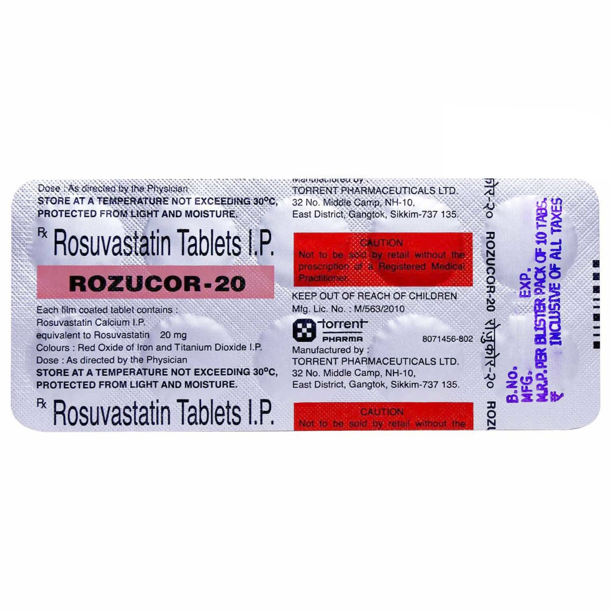 Rozucor-20 Tablet | Uses, Side Effects, Price | Apollo Pharmacy