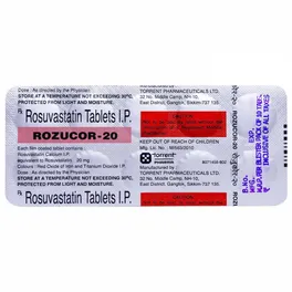 Rozucor-20 Tablet | Uses, Side Effects, Price | Apollo Pharmacy