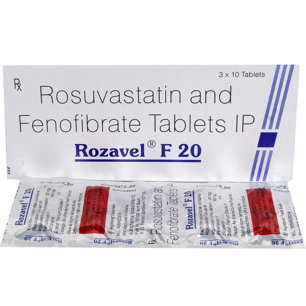 Rozavel F 20 Tablet 10's Price, Uses, Side Effects, Composition ...