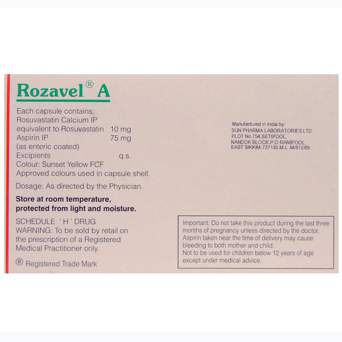Rozavel A Capsule | Uses, Side Effects, Price | Apollo Pharmacy