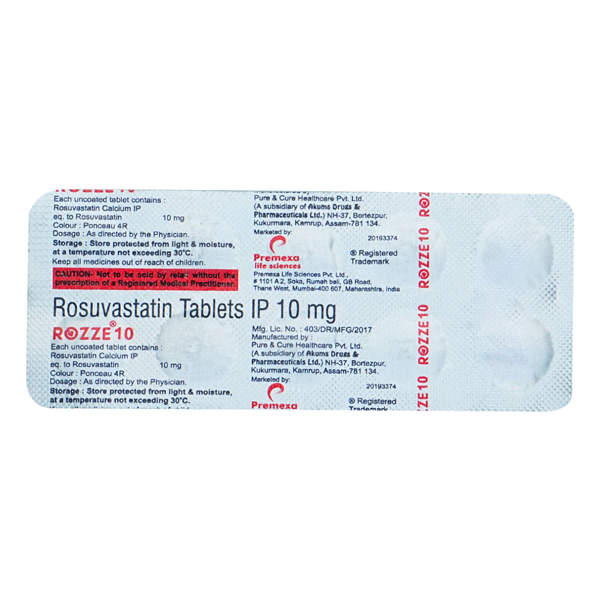 Rozze 10 Tablet | Uses, Side Effects, Price | Apollo Pharmacy