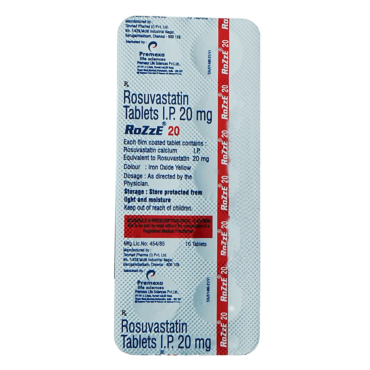 Rozze 20 mg Tablet | Uses, Side Effects, Price | Apollo Pharmacy