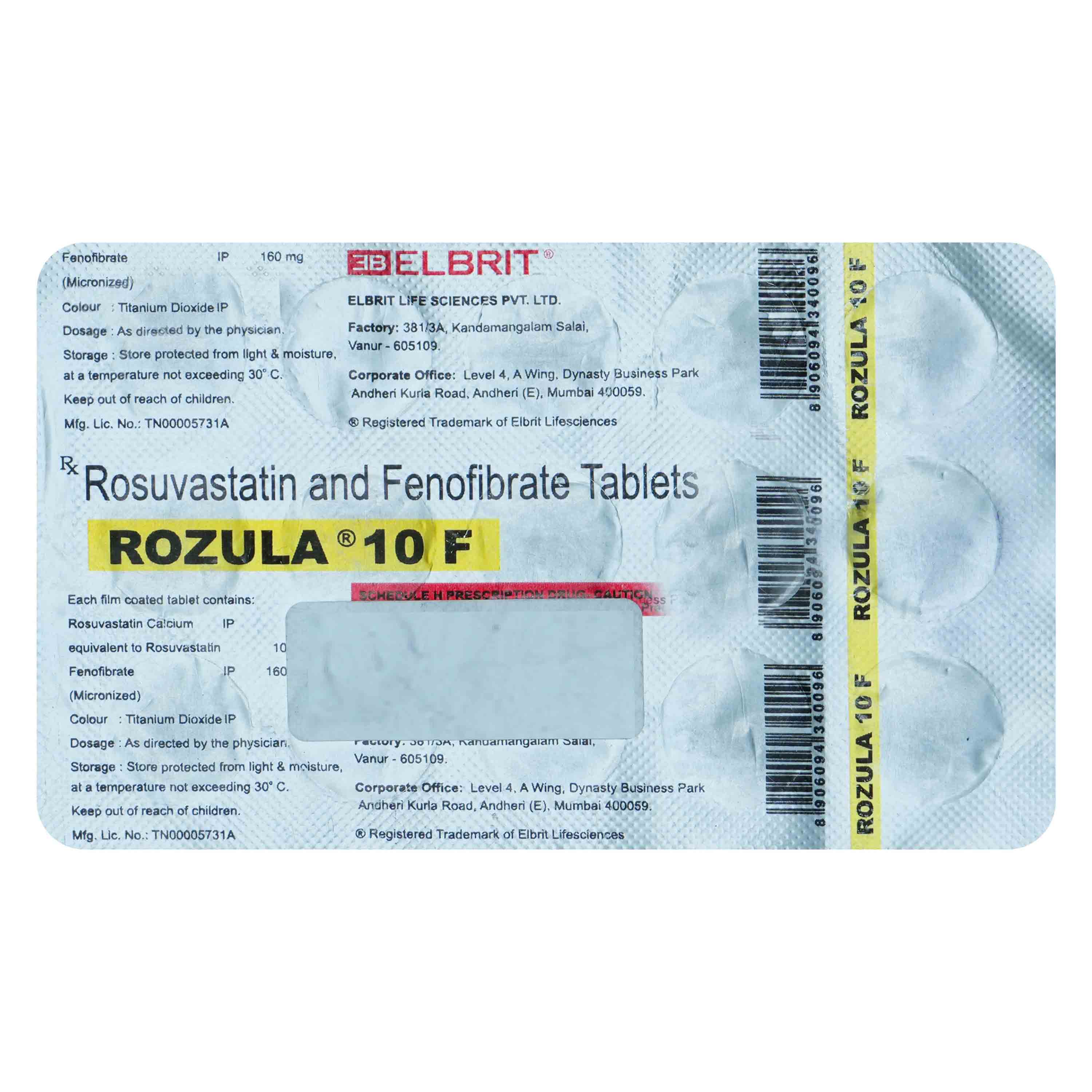 Rozula F 160mg/10mg Tablet | Uses, Side Effects, Price | Apollo Pharmacy