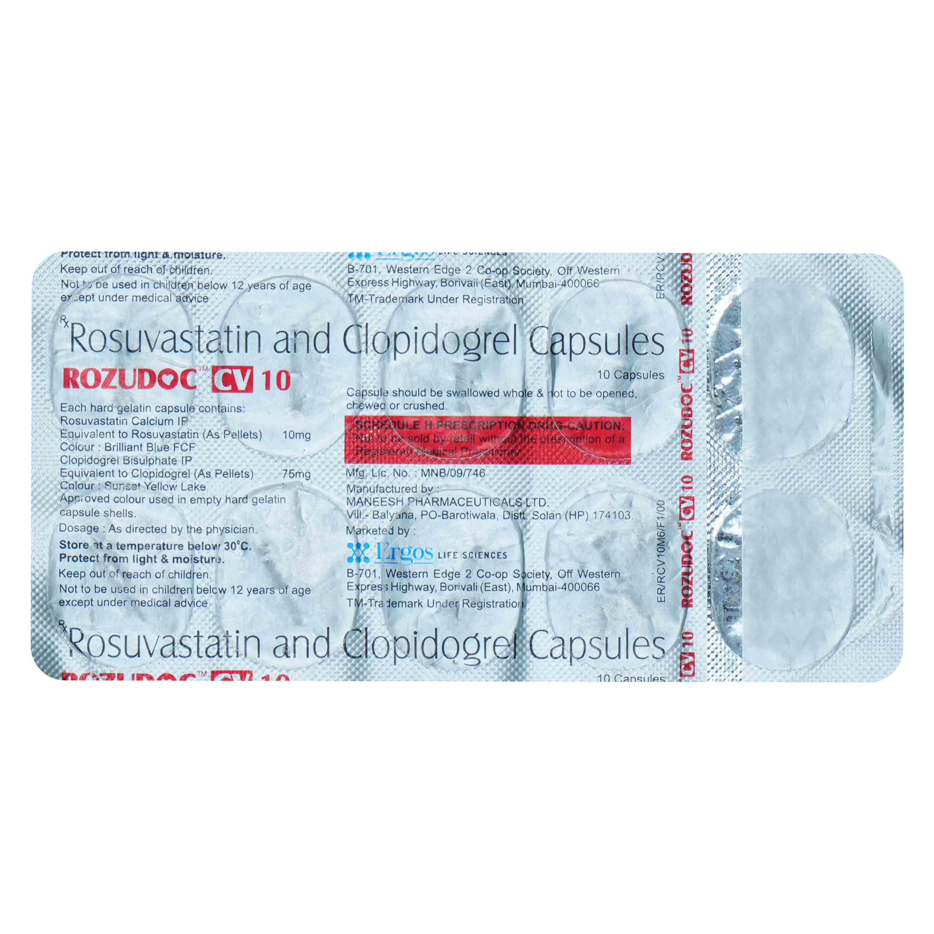 Rozudoc Cv 10mg Capsule | Uses, Side Effects, Price | Apollo Pharmacy