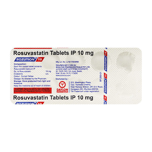 Rozution 10 Tablet | Uses, Side Effects, Price | Apollo Pharmacy