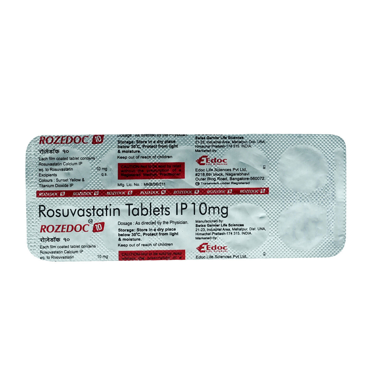 Rozedoc 10 Tablet | Uses, Side Effects, Price | Apollo Pharmacy