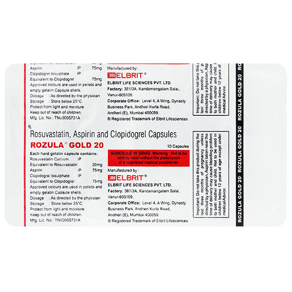 Rozula Gold 20 Capsule | Uses, Side Effects, Price | Apollo Pharmacy