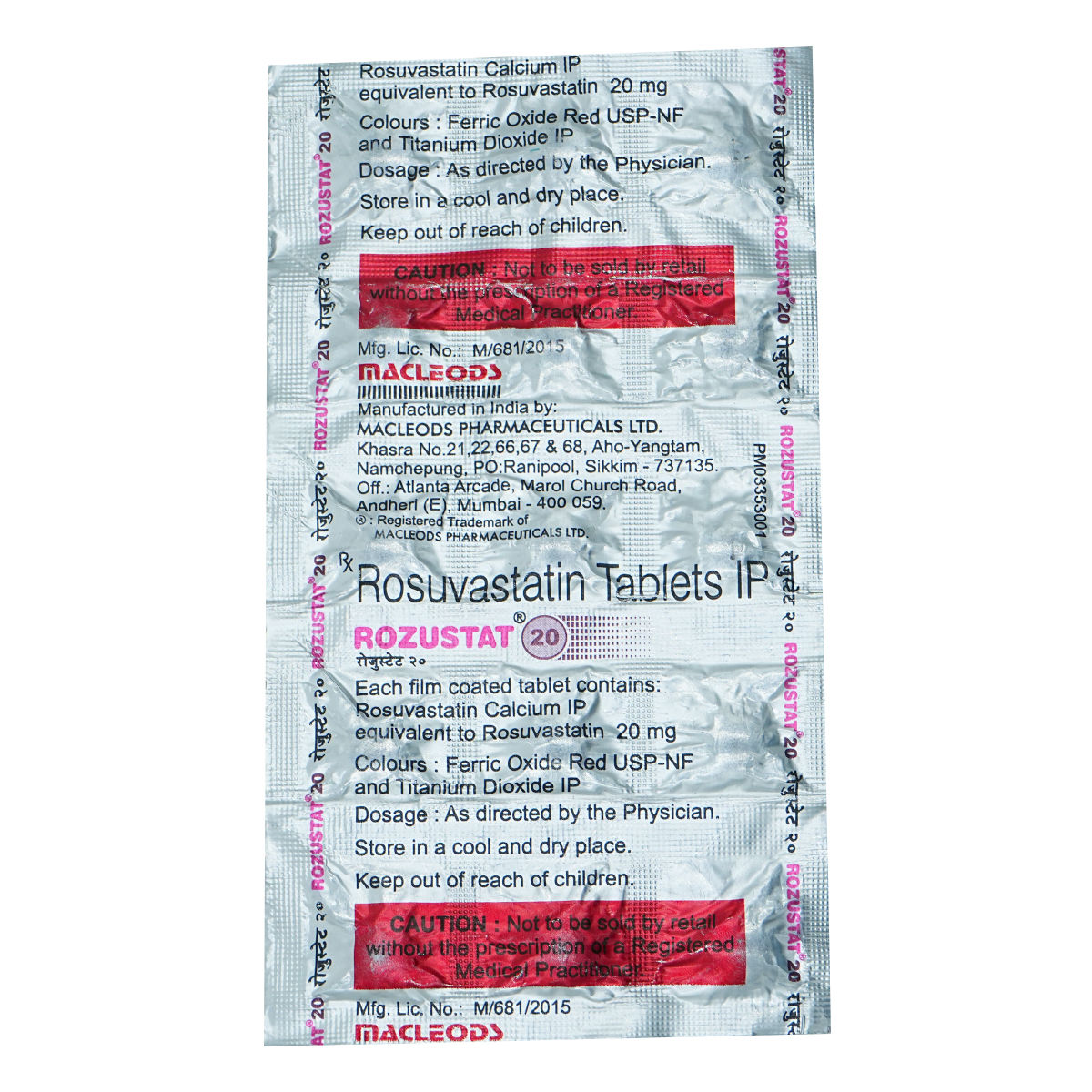 Rozustat 20 Tablet | Uses, Side Effects, Price | Apollo Pharmacy