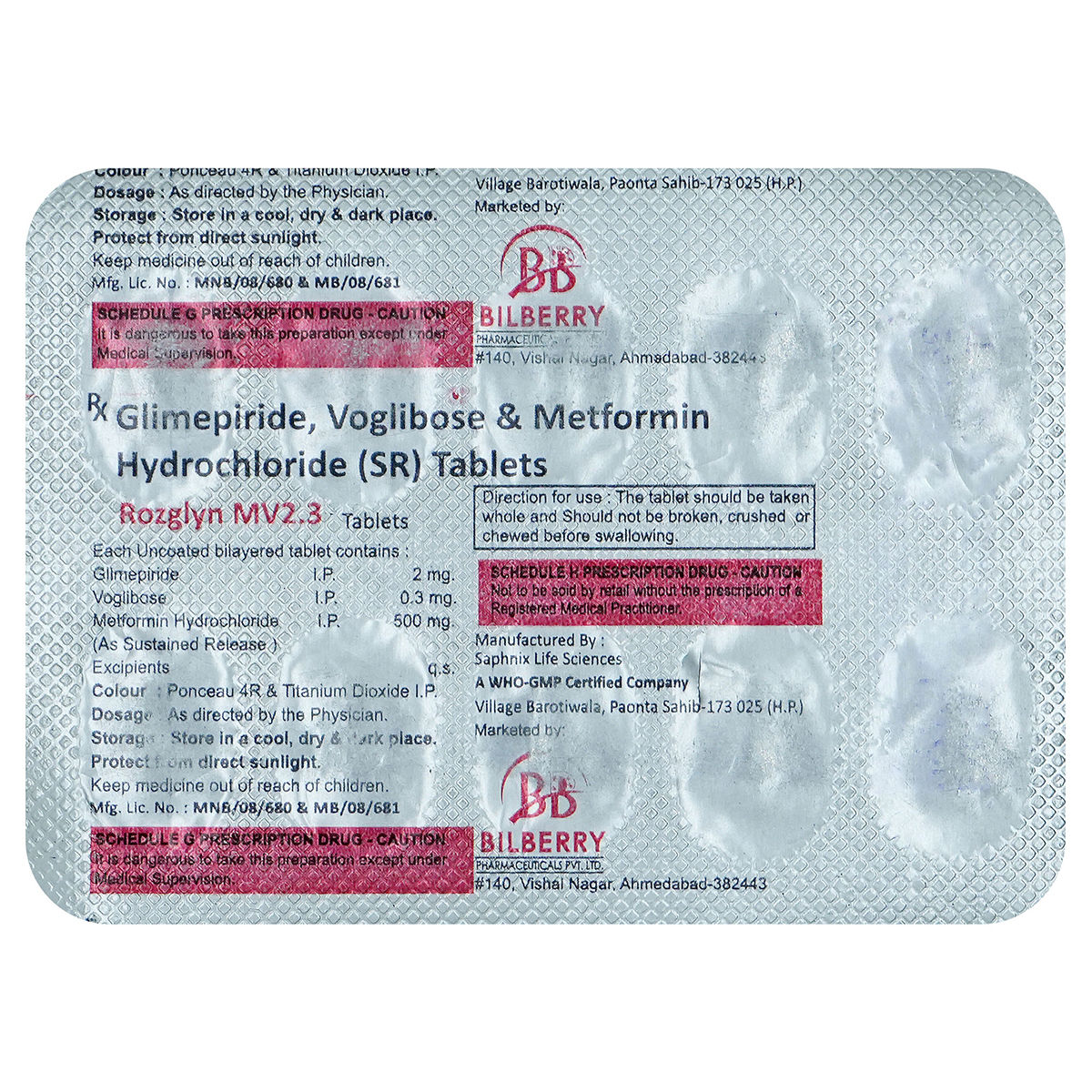 Rozglyn-MV 2.3 Tablet | Uses, Side Effects, Price | Apollo Pharmacy