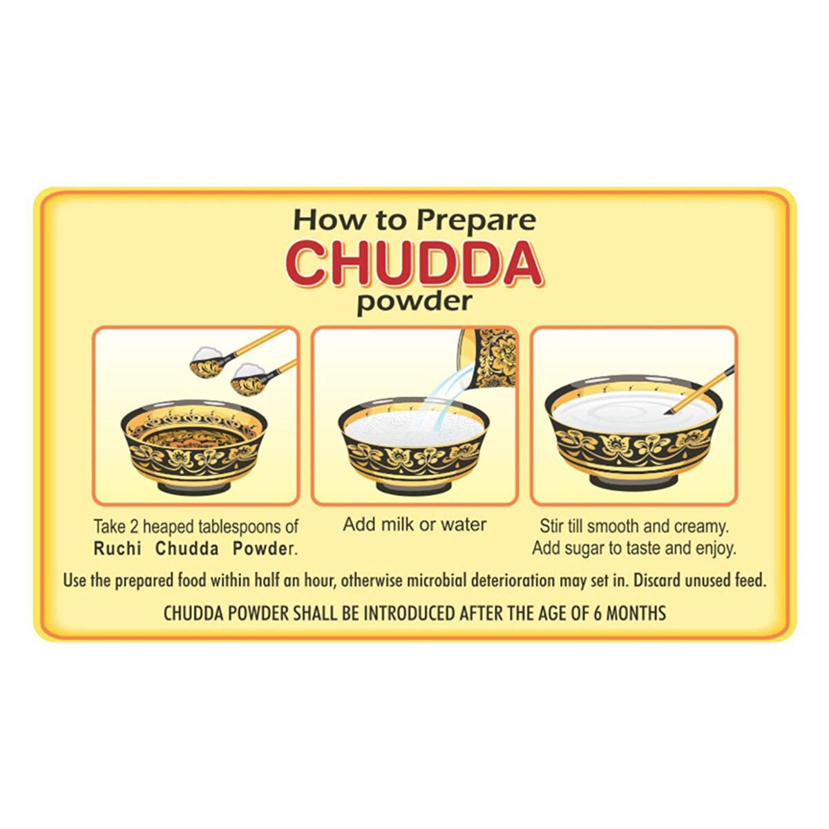 Buy Ruchi Chudda Rice Cereal Powder, 500 gm (5x100 gm) | 19 Minutes ...