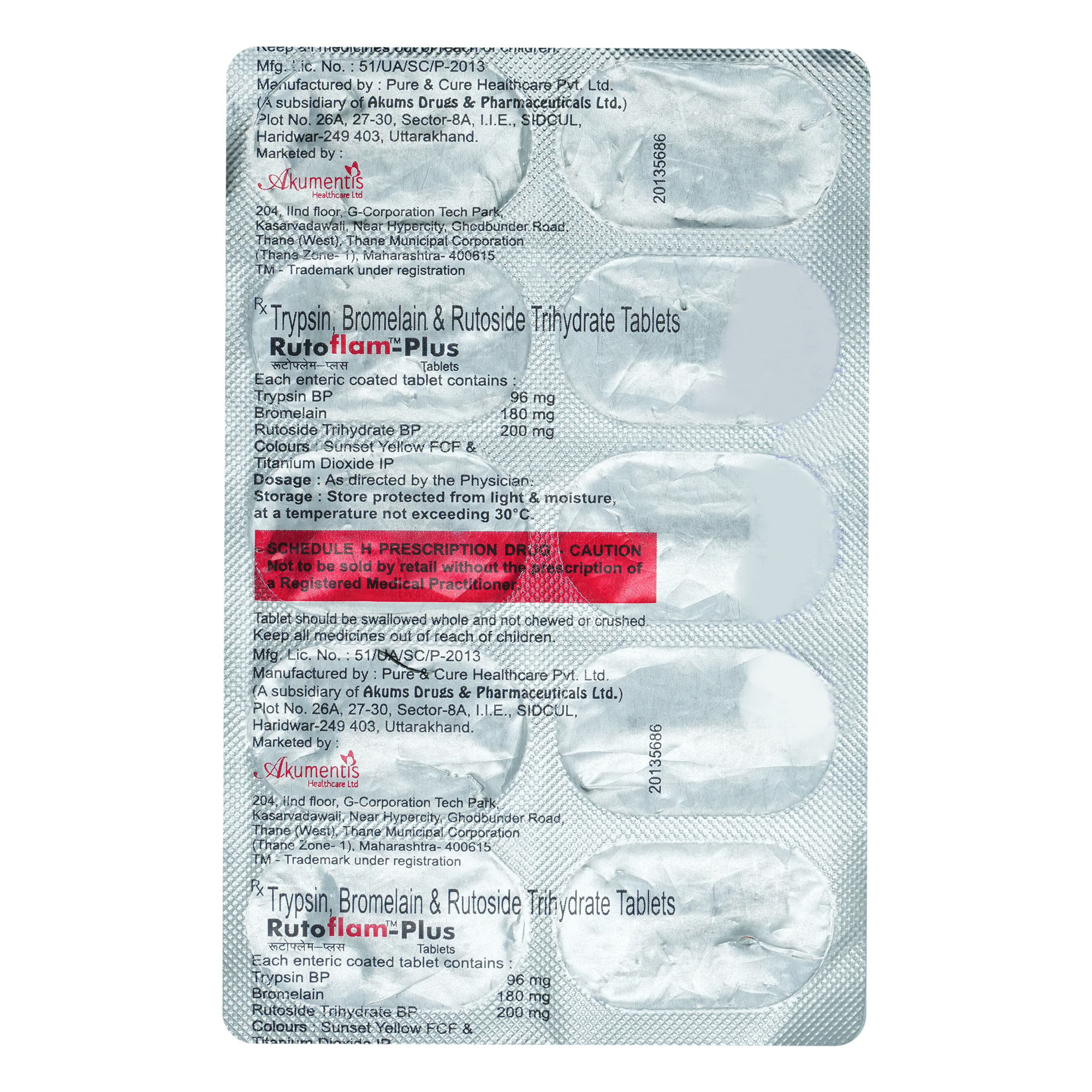 Rutoflam-Plus Tablet 10'S Price, Uses, Side Effects, Composition ...